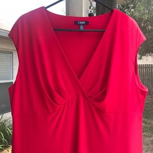 Chaps | Dresses | Chaps Red Dress Size 8w | Poshmark